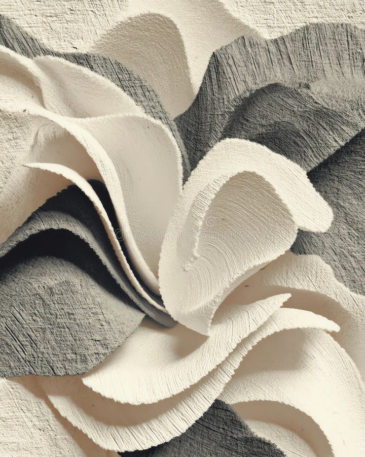 Solid Monochrome Design Retro-style Abstract Wave Patterns in a Single ...