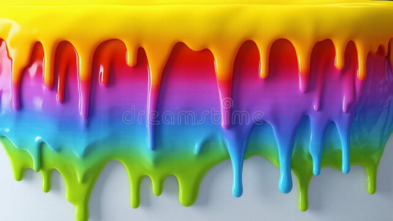 Solid Multi-colored Liquids Melted and Flowed Down in Layers on Top of ...