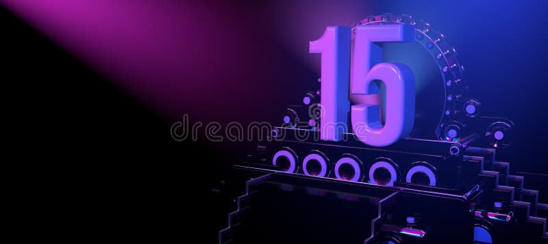 Purple Neon Number 15 Stock Illustrations – 19 Purple Neon Number 15 ...