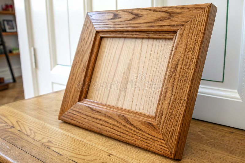 Solid Oak Wood Frame with Natural Grain Patterns Stock Illustration ...