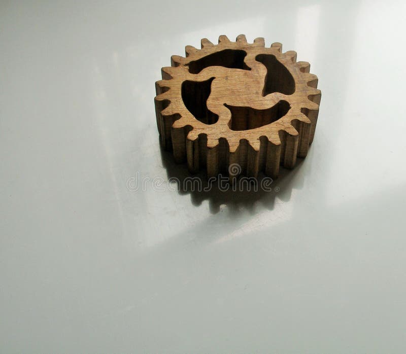 Solid oak wooden cog. stock image. Image of orrery, planets - 73585195