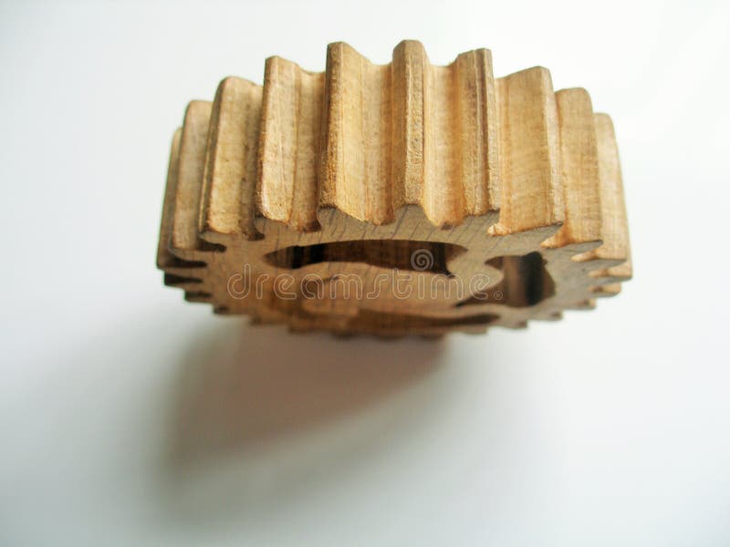 Solid oak wooden cog. stock image. Image of design, model - 73585245