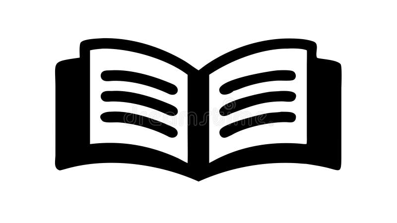 Solid Open Book Reading Icon, Vector Design Generative AI Stock Vector ...