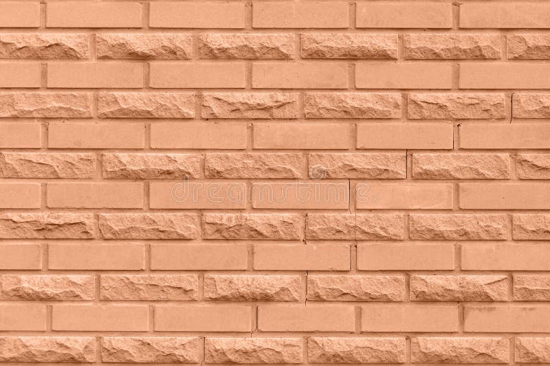 Solid Peach Brick Wall. Brick Background Stock Photo - Image of ...