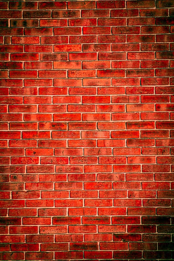 A Solid Red Brick Wall in Orwell, Ohio Stock Image - Image of ...
