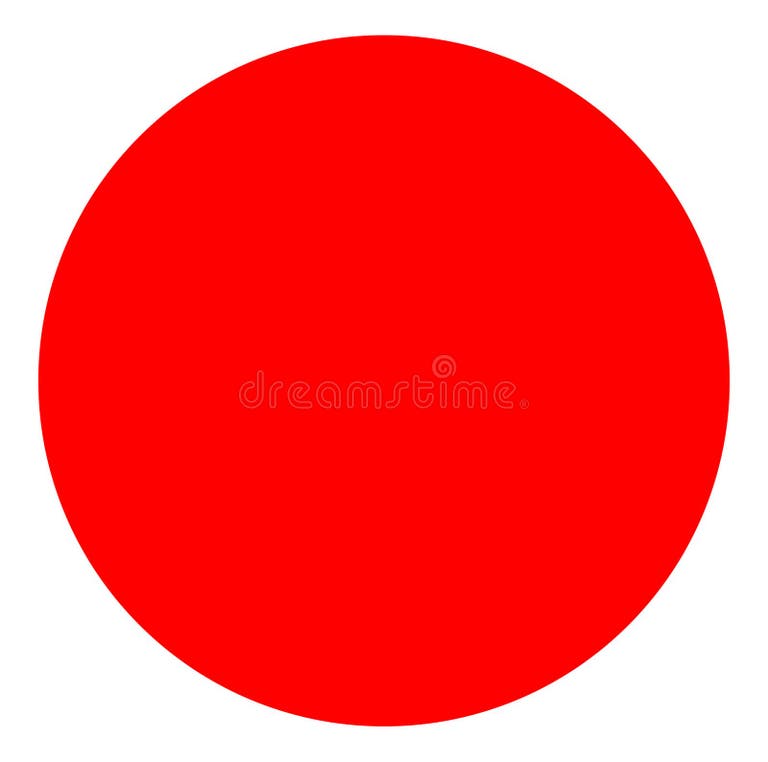 A Solid Red Dot on White Color Stock Illustration - Illustration of ...