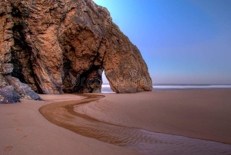 Solid rock stock image. Image of river, adraga, beach - 40300619