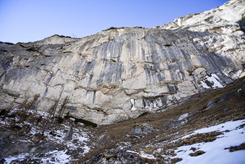 A Solid Rock in the Italian Dolomites Stock Photo - Image of blue ...