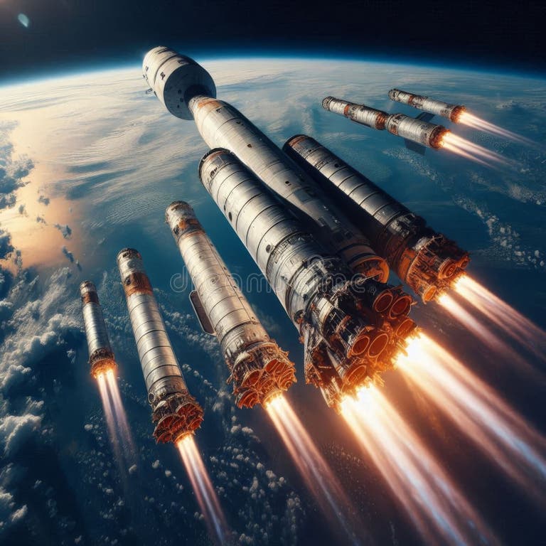 Solid Rocket Boosters Separate from Space Shuttle in the Stratosphere ...