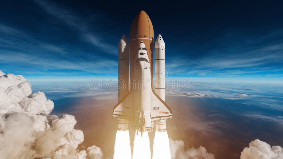 Solid Rocket Boosters Separate from Space Shuttle in the Stratosphere ...