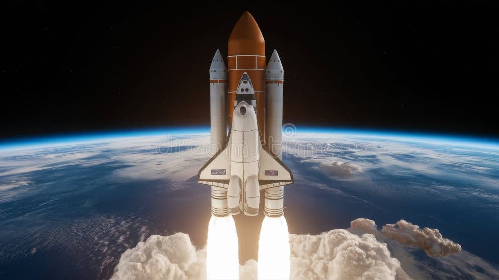 Solid Rocket Boosters Separate from Space Shuttle in the Stratosphere ...