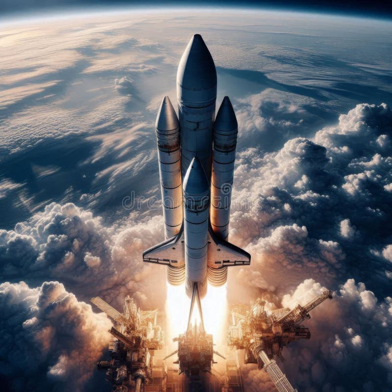 Solid Rocket Boosters Separate from Space Shuttle in the Stratosphere ...