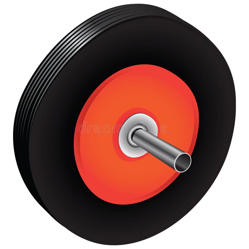 Rubber Wheel for Wheelbarrow Stock Vector - Illustration of industrial ...