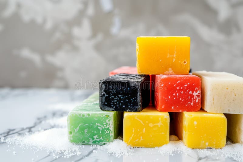 Solid Shampoo Bars Stacked in a Pyramid Shape Stock Photo - Image of ...