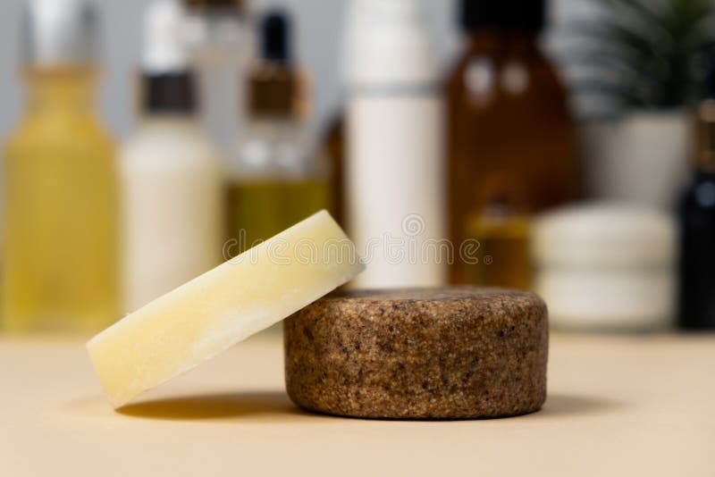 Solid Shampoos are Natural Hair Care. Eco-friendly Cosmetics without ...