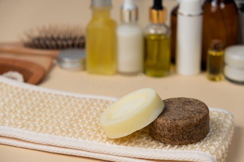 Solid Shampoos are Natural Hair Care. Eco-friendly Cosmetics without ...