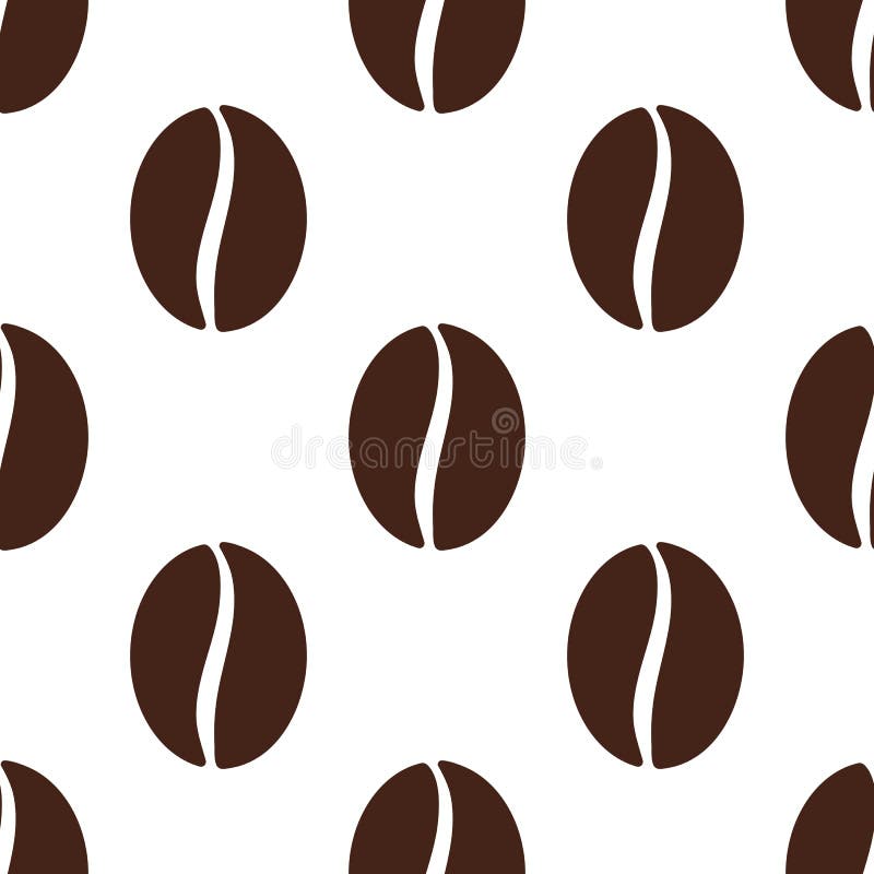 Solid or Simple Coffee Beans Seamless Pattern Stock Vector ...