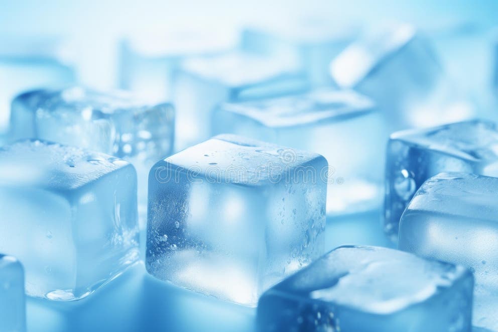 Solid Smooth Ice Cubes Light. Generate Ai Stock Photo - Image of ...