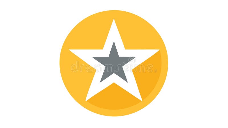 Solid Star Flat Icon, Representing Rating, Favorites, and Importance ...