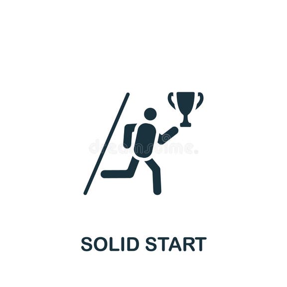 Solid Start Icon. Monochrome Simple Sign from Performance Collection ...