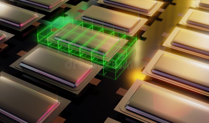 Solid State Batteries Pack Design Stock Illustration - Illustration of ...