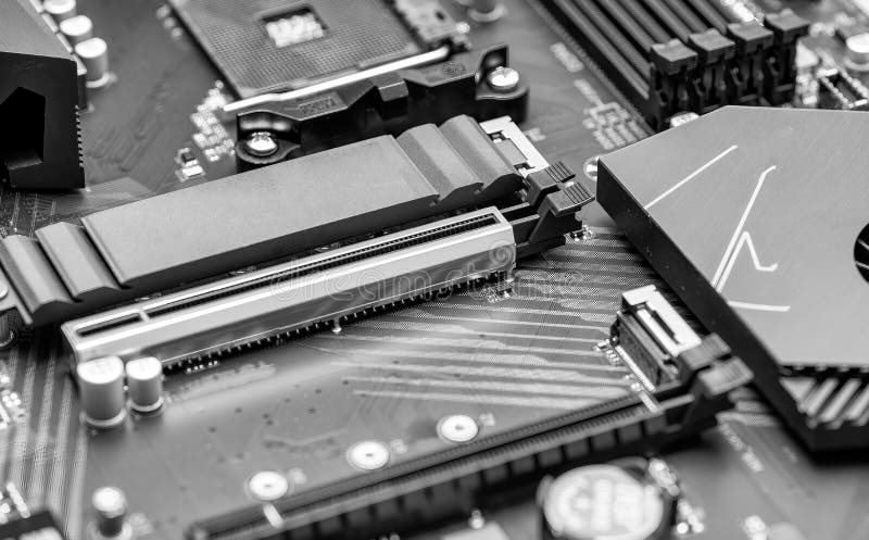 Solid State Disk in M.2 Format on a Computer Main Board Stock Photo ...