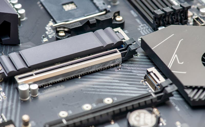 Solid State Disk in M.2 Format on a Computer Main Board Stock Photo ...