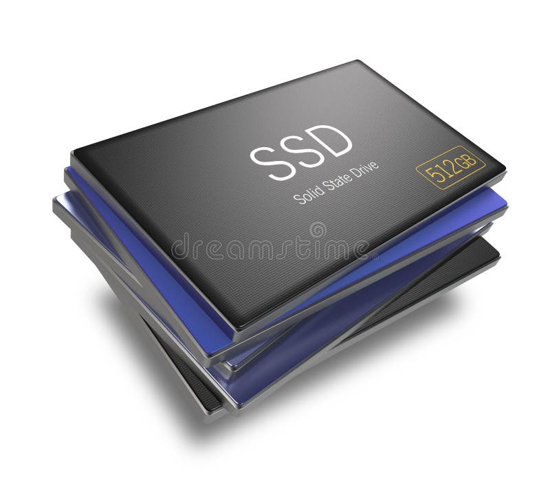 Solid State Disks with Clipping Path Stock Illustration - Illustration ...