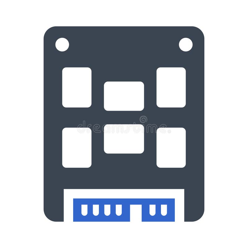 Solid state drive Icon stock vector. Illustration of storage - 315875148