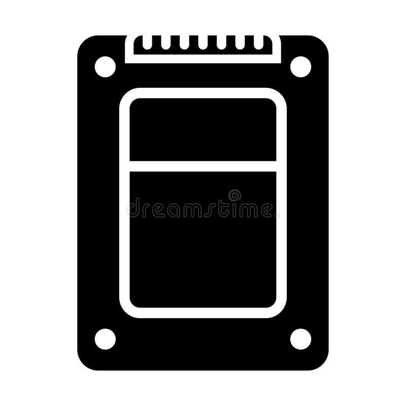 Solid State Drive Icon stock illustration. Illustration of state - 366374390