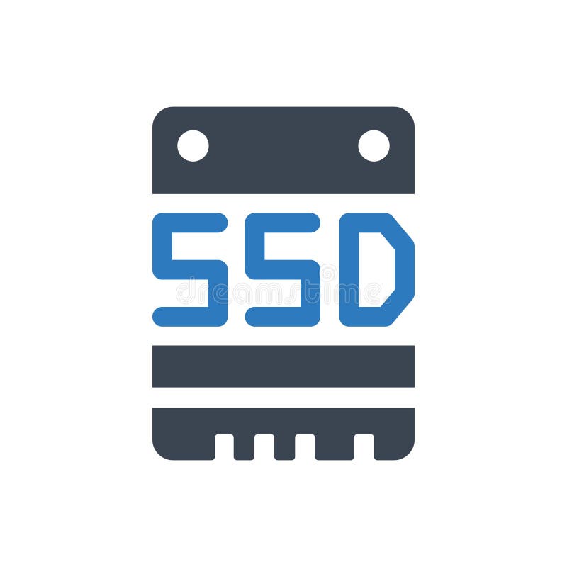 Solid state drive icon stock vector. Illustration of technology - 262611767