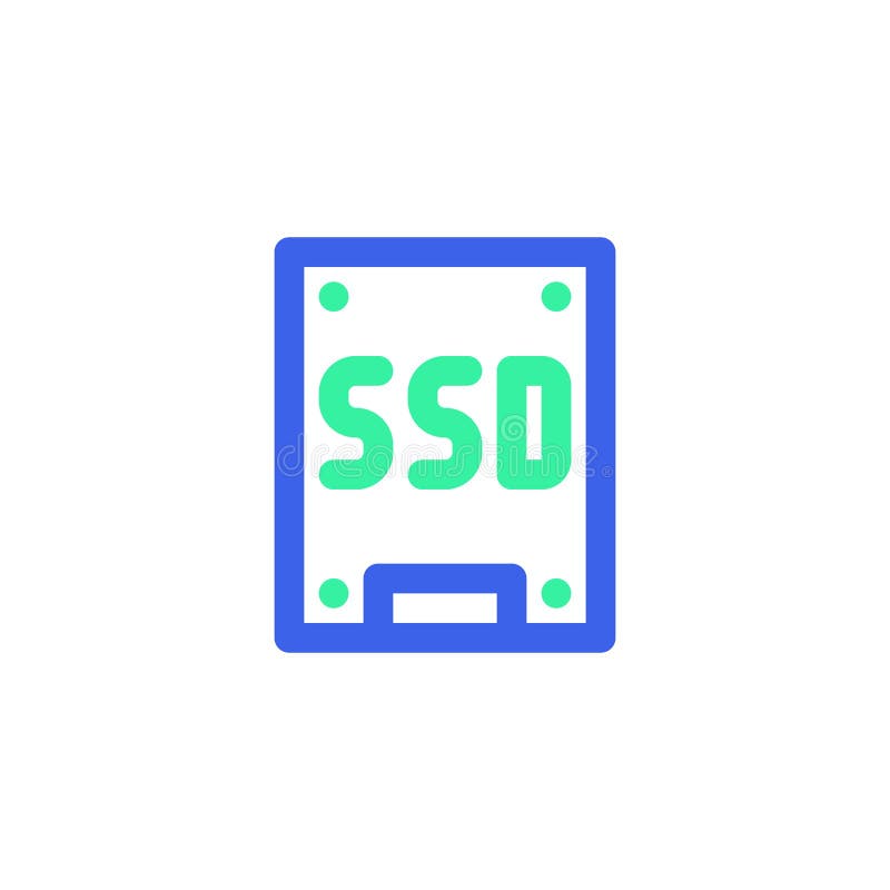 Solid State Drive Icon Vector, Filled Flat Sign, Solid Colorful ...