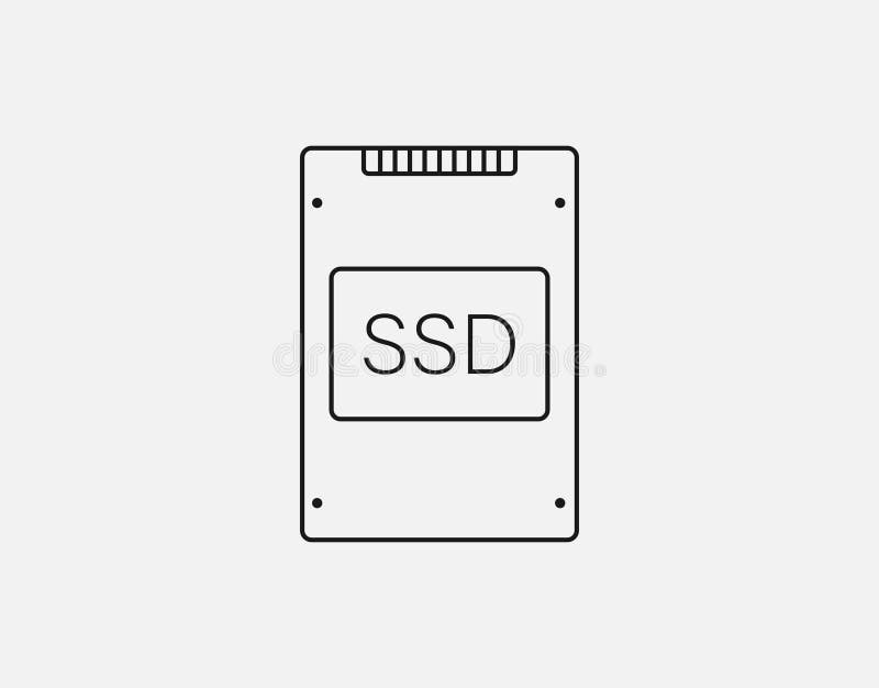 Solid State Drive, Ssd Icon. Vector Illustration, Flat Design. Stock ...