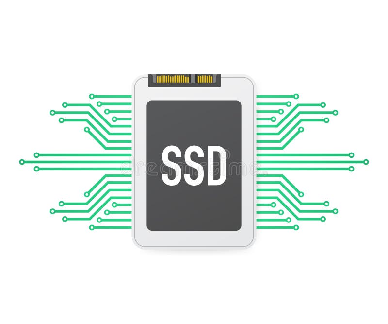 Solid State Drive, Ssd Polygon, Computer Device, Hard Disk. Vector ...
