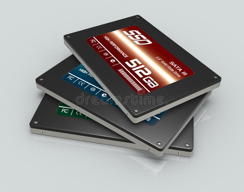 Solid state drive stock illustration. Illustration of serial - 32069453