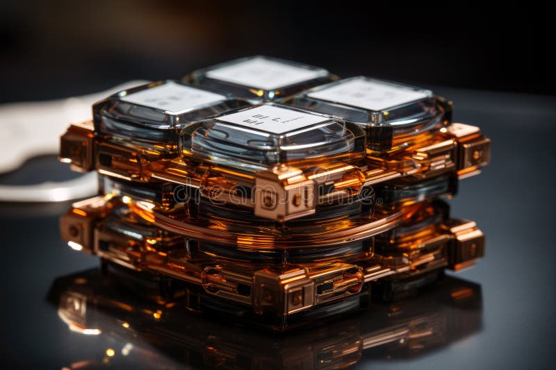 Solid-State Lithium Battery Close Up. AI Generated Stock Image - Image ...