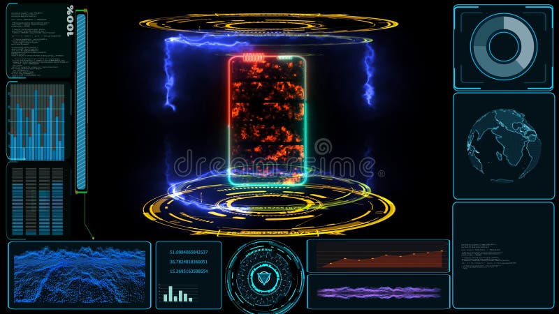 Solid State Batteries Cell Graphic Animation. Stock Footage - Video of ...