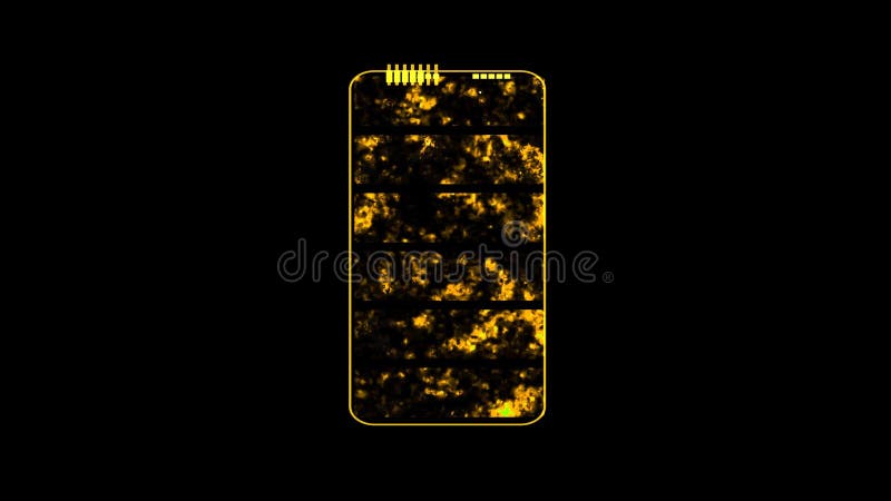 Solid State Powerful Orange Power Energy Yellow Border Battery on the ...