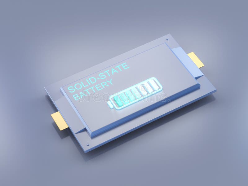 Solid-state Battery or Rechargeable Battery Stock Illustration ...