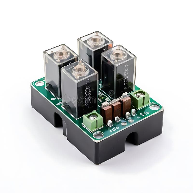 Solid-State Relay Isolated on a White Background Stock Image - Image of ...