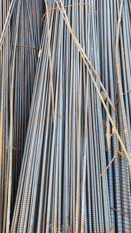 Solid Steel Bars Ready for Shipment and Construction Stock Image ...