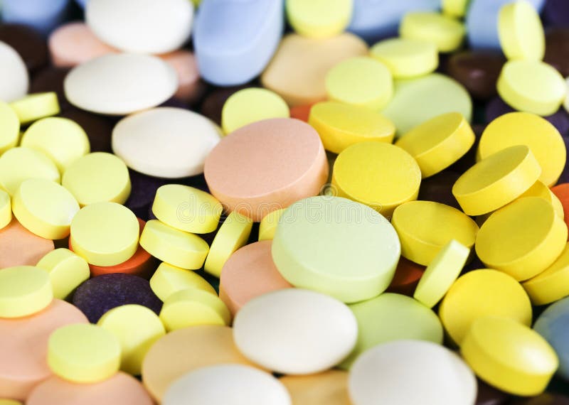 Solid tablets close-up stock photo. Image of pharmacist - 223305220