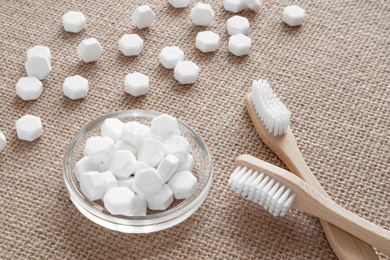 Solid toothpaste tablet stock image. Image of healthcare - 285557123