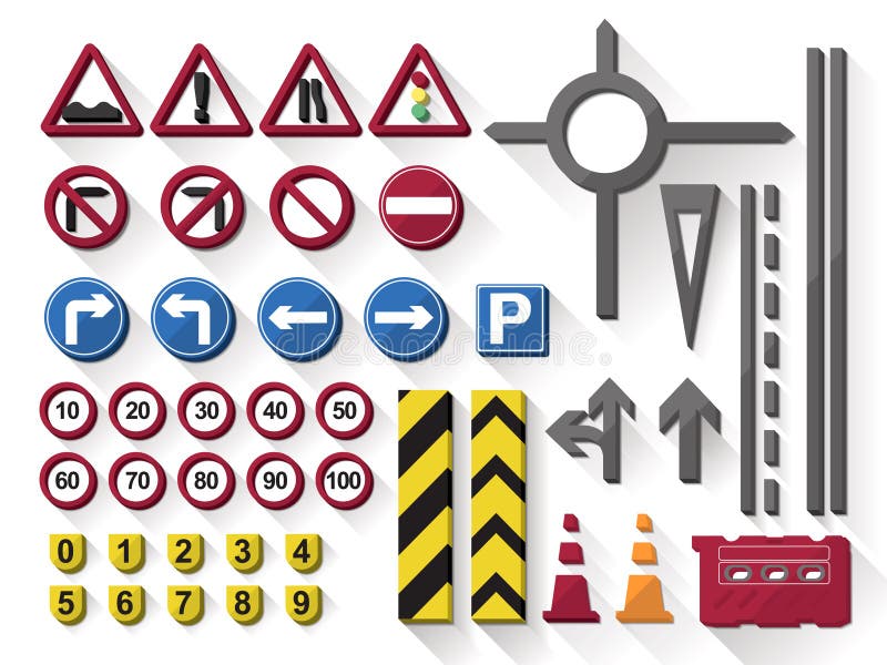 Solid Traffic Signs 1 Vector Illustration Graphic EPS 10 Stock Vector ...