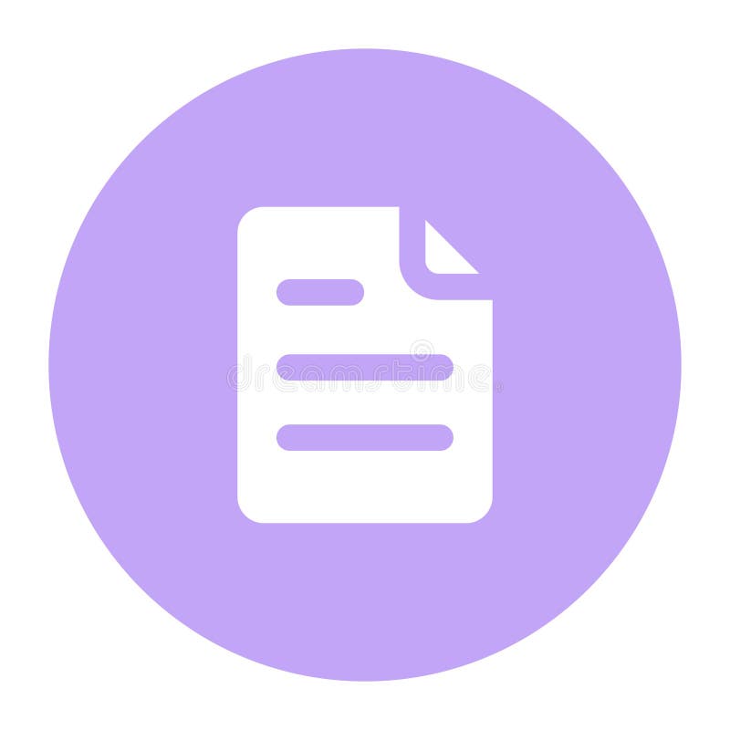 Solid Vector Icon of Document in Modern and Trendy Style Stock Vector ...