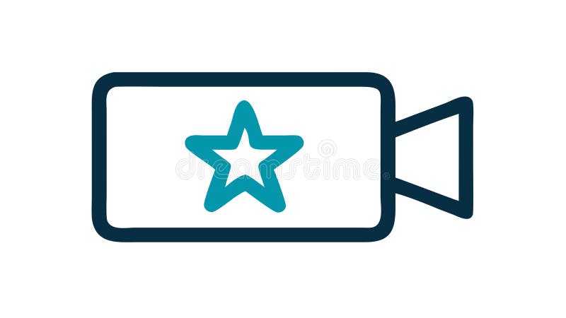 Solid Video Camera Star Icon, Preferred TopRated Video Vector Design ...