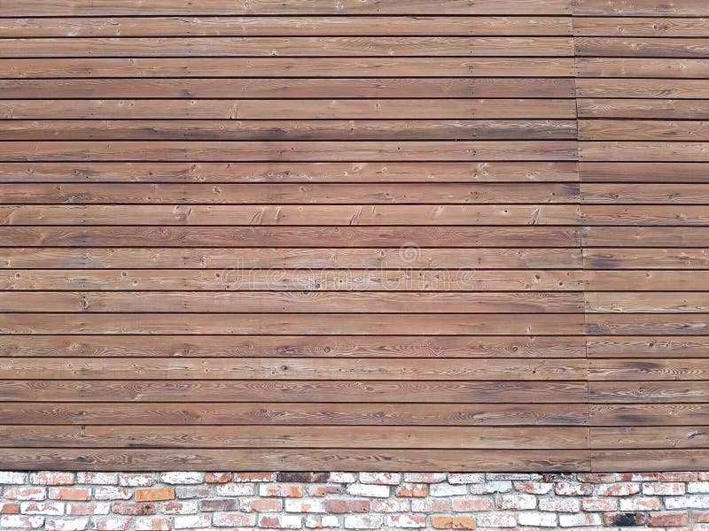 A Solid Wall of Aged Brown Wooden Planks with Hammered Nails Located ...