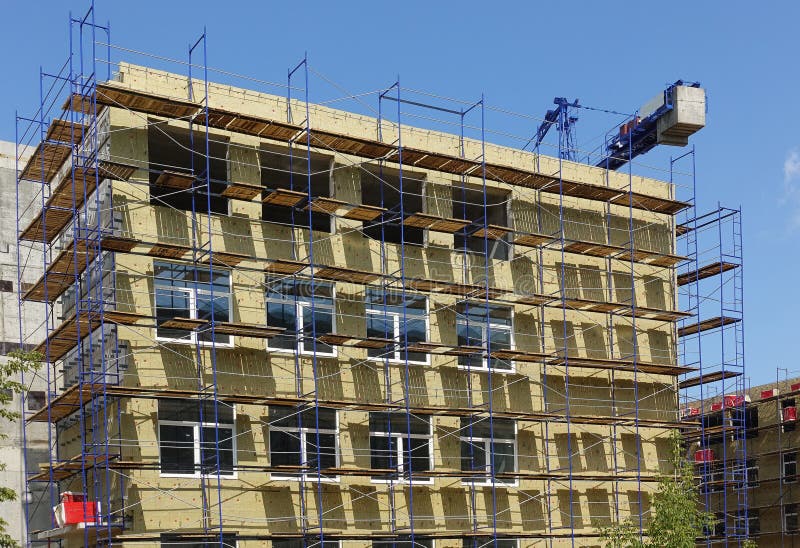 Solid Wall Insulation with Rock Wool. Energy Efficiency House Wall ...