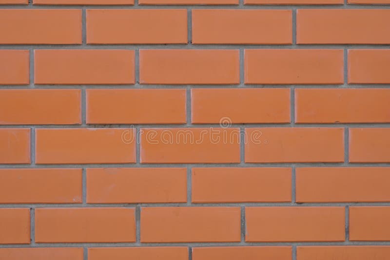 Solid Wall of Red Whole Brick, Texture, Background Stock Photo - Image ...