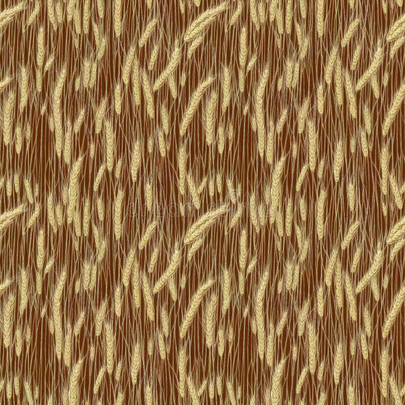 A Solid Wall of Spikelets of Rye. Seamless Texture. Generative Ai Stock ...